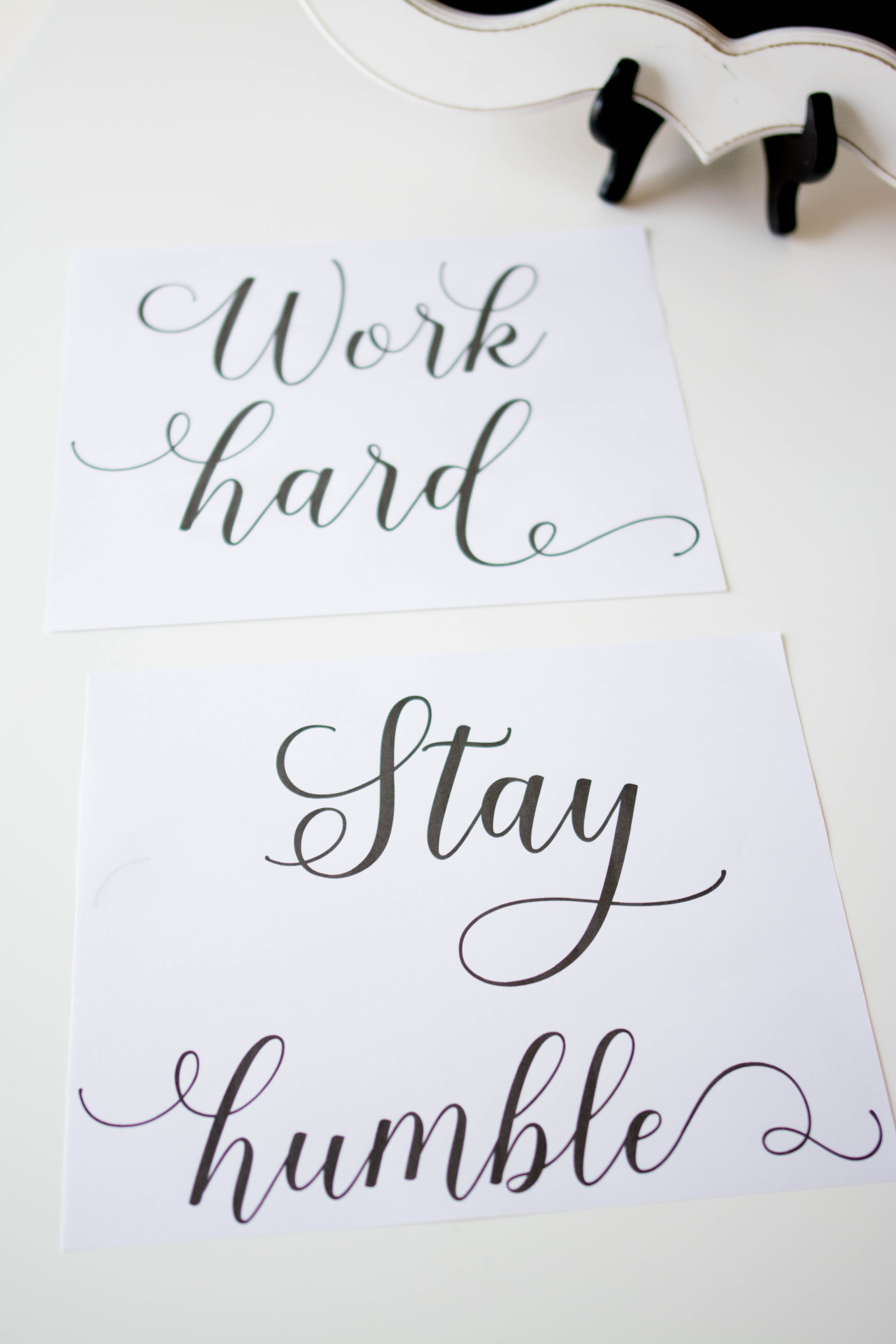 DIY Calligraphy Chalkboard Sign