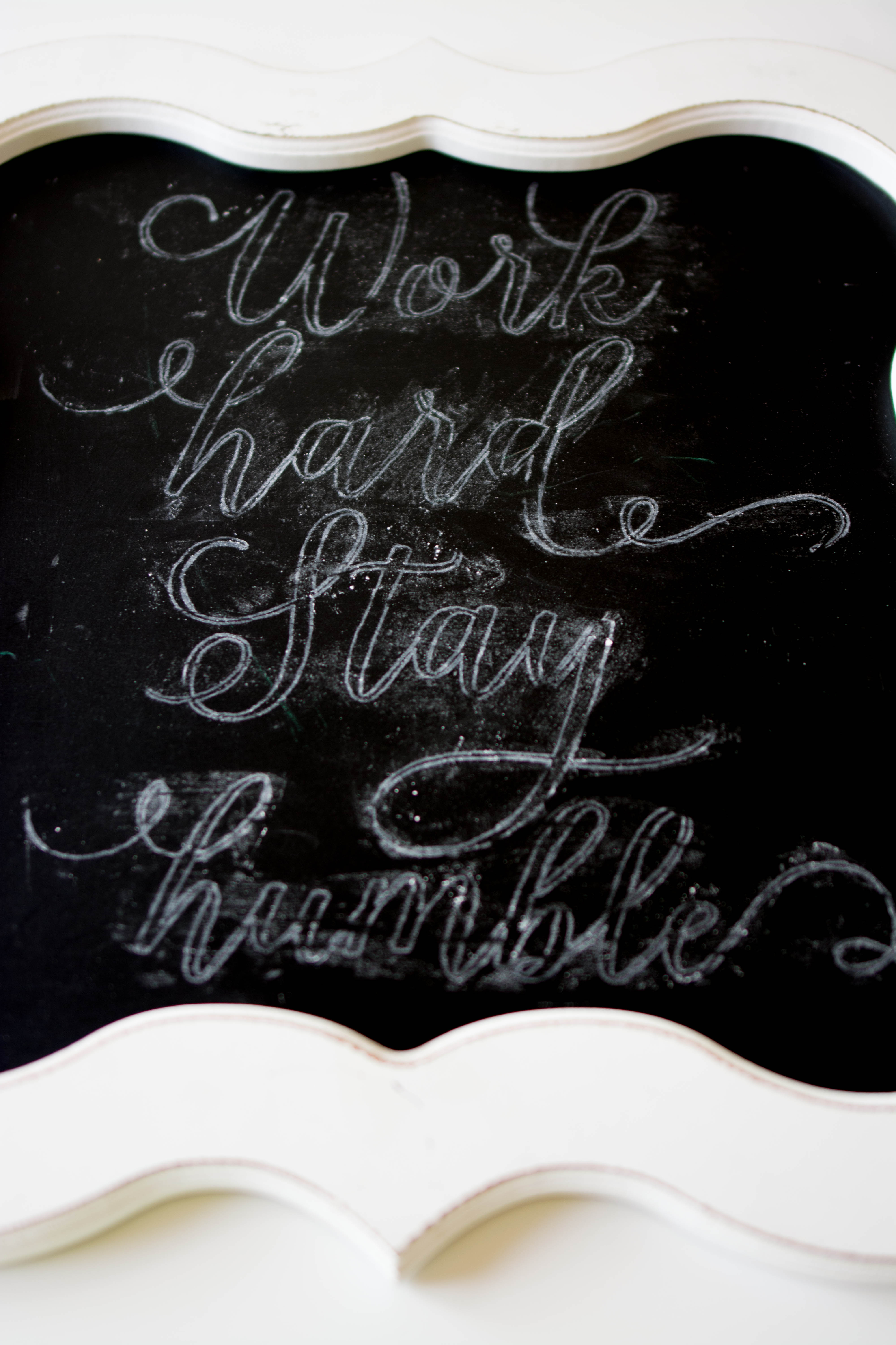 DIY Calligraphy Chalkboard Sign