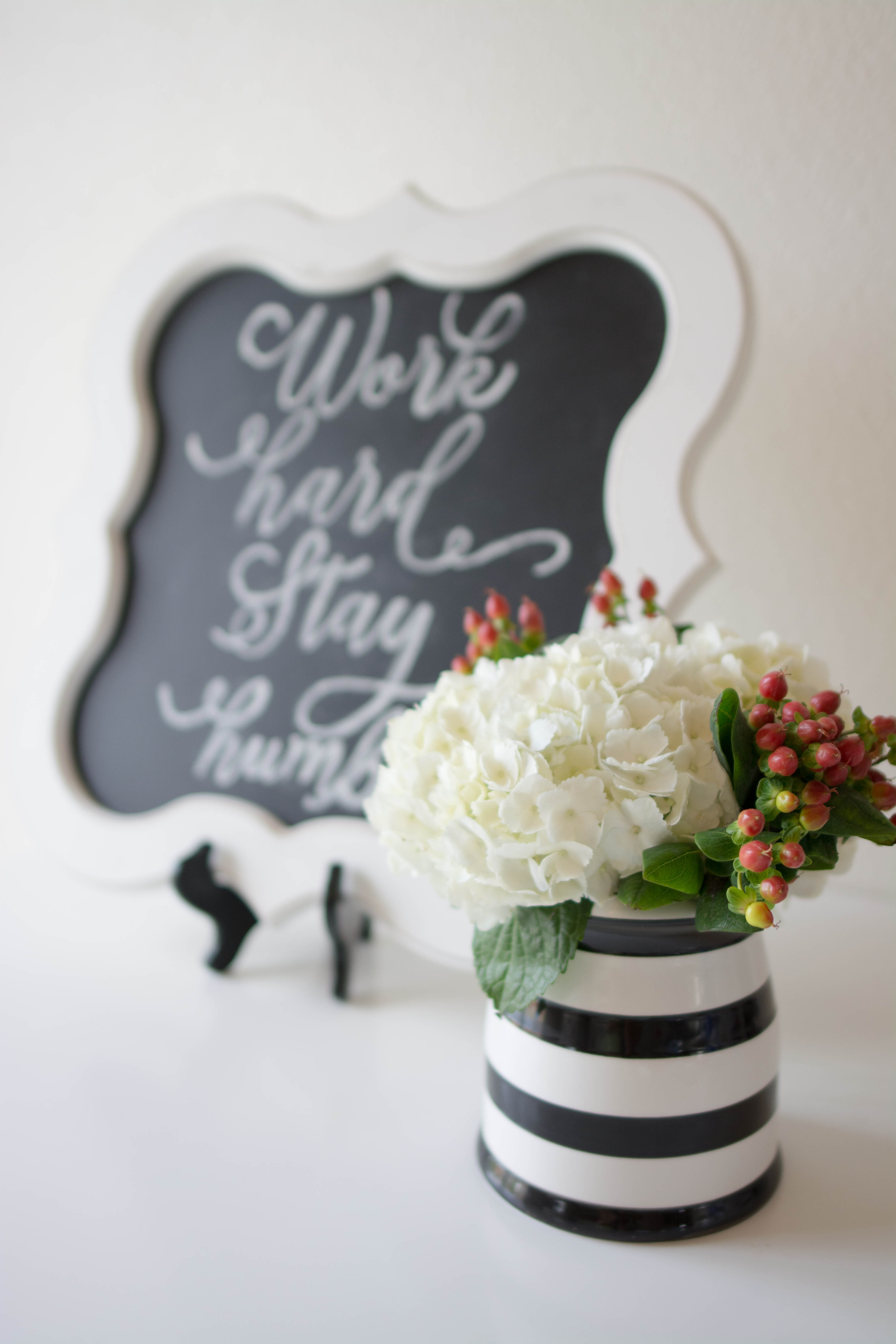 DIY Calligraphy Chalkboard Sign